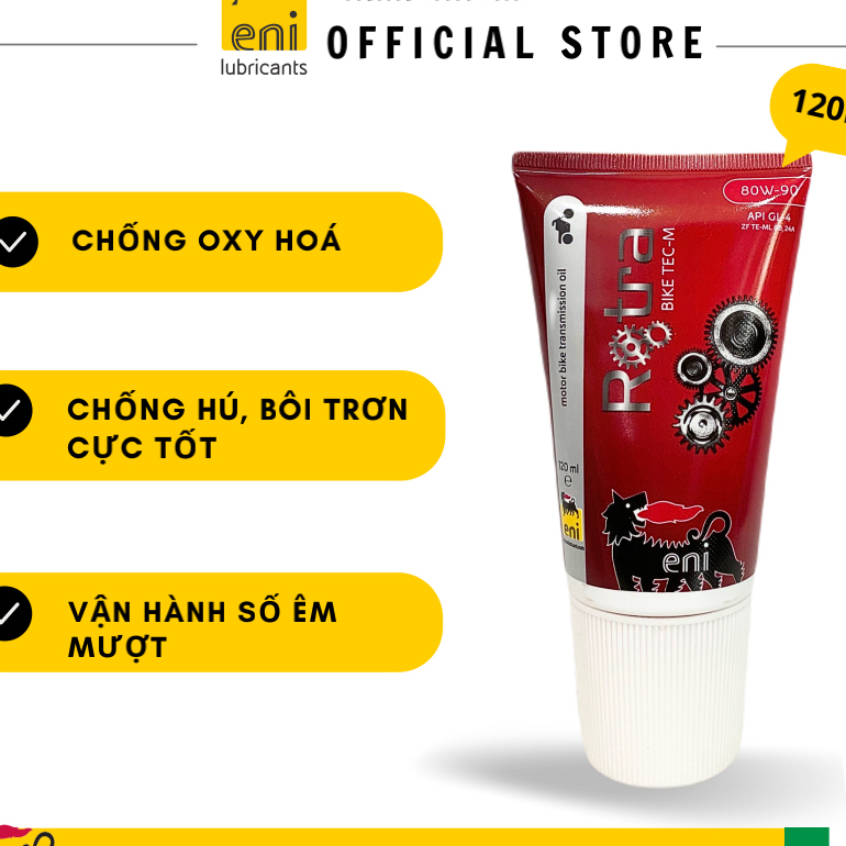 Nhớt láp /Nhớt hộp số ENI Rotra Bike Tec 80W90 120ML | Shopee Việt Nam