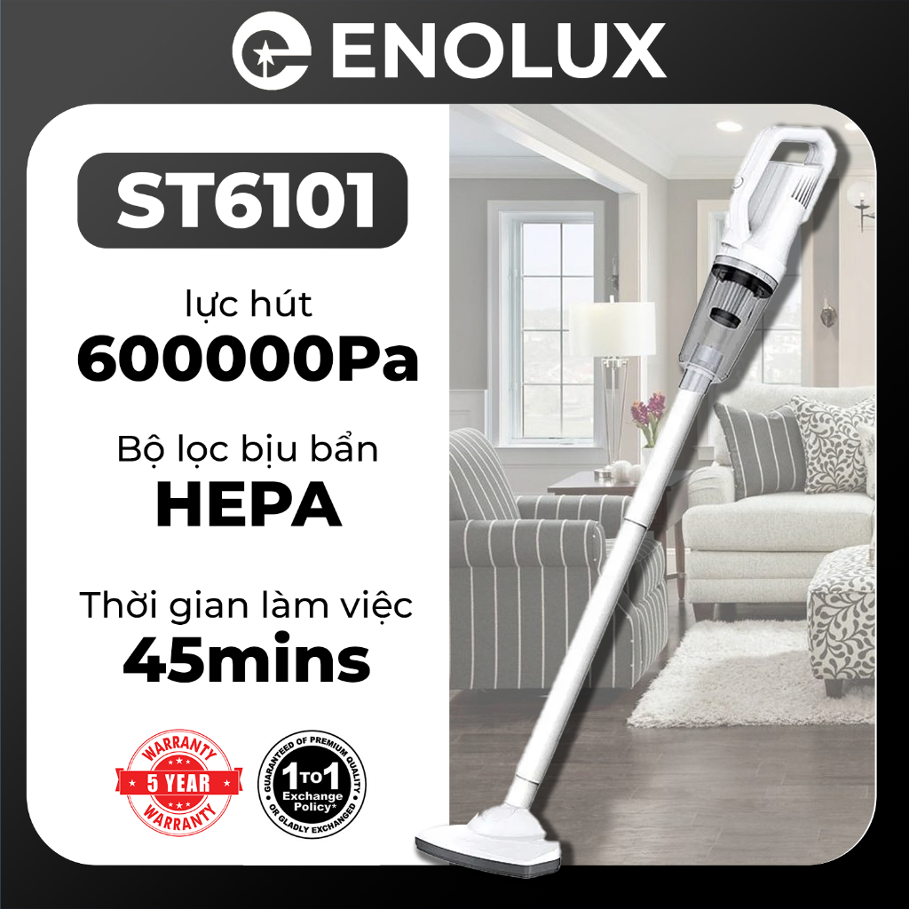 ENOLUX KHUYẾN MÃI 2024 ST6101 PRO Máy Hút Bụi Ô Tô Sạc Không Dây Máy Hút Bụi Cầm Tay Khô & Ướt ...