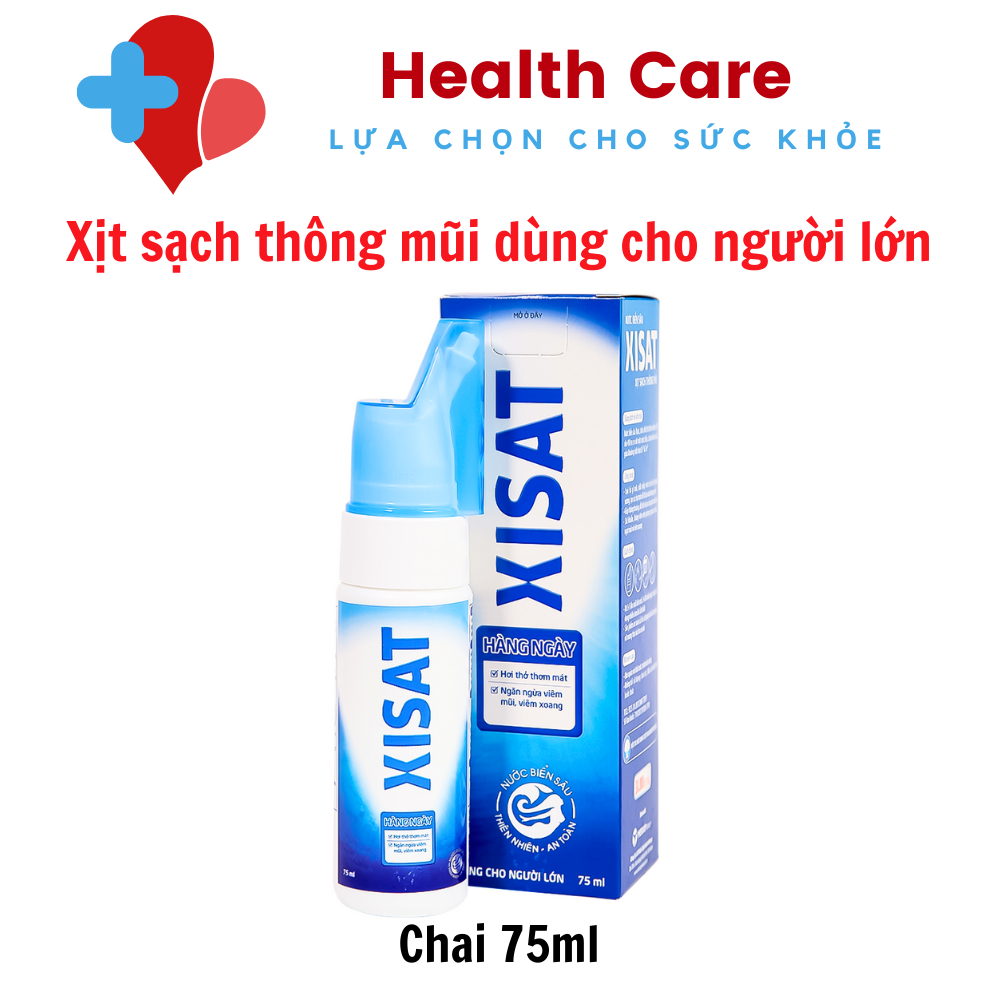 Xịt mũi nước biển sâu Xisat xịt sạch thông mũi dùng cho người lớn (75ml ...