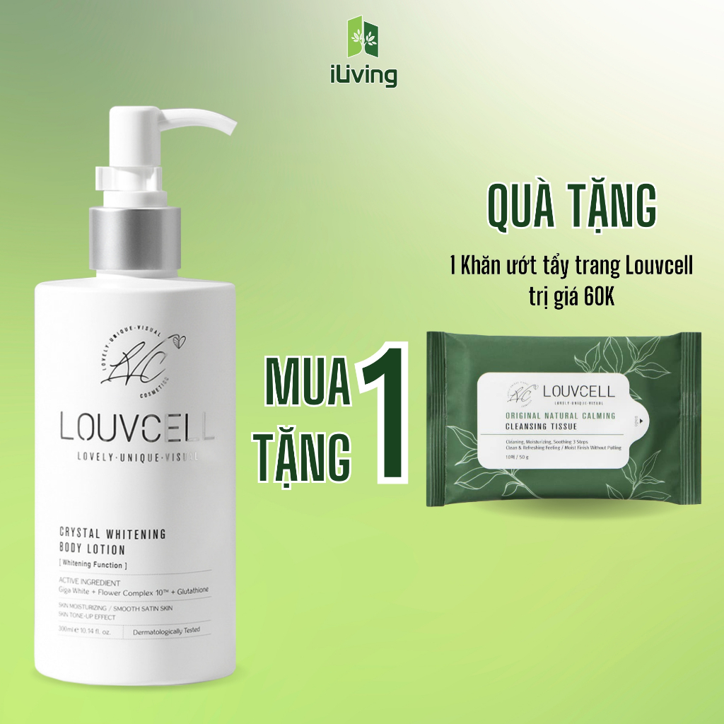 Kem dưỡng ẩm trắng da body Louv Cell Crystal Whitening Body Lotion ...