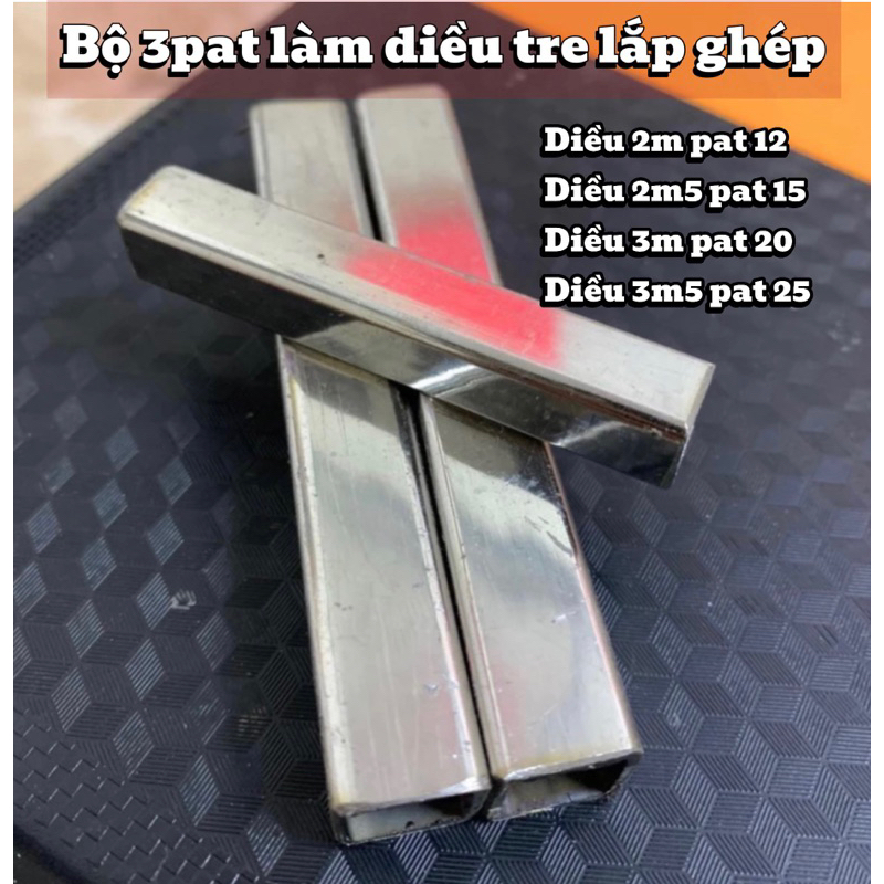 Bộ 3 pat vuông làm diều tre lắp ghép từ 2m tới 3m5 đã mài sẵn | Shopee Việt Nam