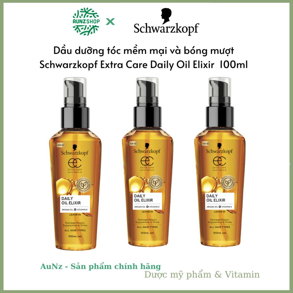 Dầu dưỡng tóc mềm mại và bóng mượt Schwarzkopf Extra Care Daily Oil ...