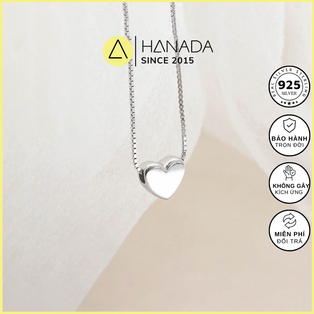 Dây Chuyền Bạc 925 Hanada Trái Tim Phồng 0132 F4 Shopee Việt Nam