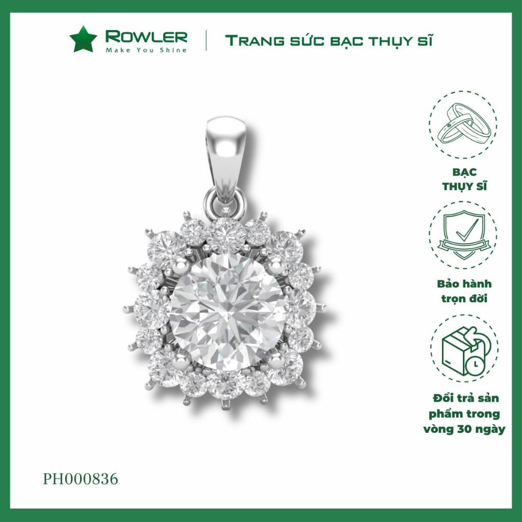 Mặt dây chuyền bạc đính đá chủ Moissanite - ROWLER | Shopee Việt Nam