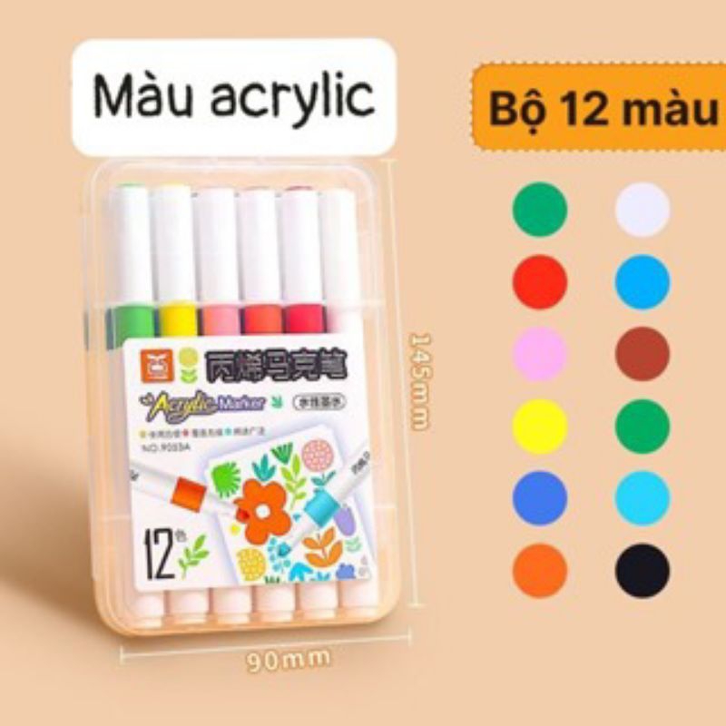Bộ Bút Màu Acrylic Maker 12/24/36/48/60/80/120, Bút màu Acrylic Maker ...