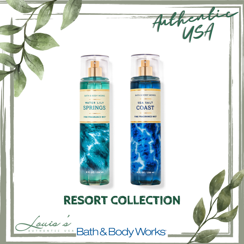 [ Mini ] WATER LILY SPRINGS | SEA SALT COAST (mùi mát) - Body mist / Xịt thơm toàn thân Bath ...