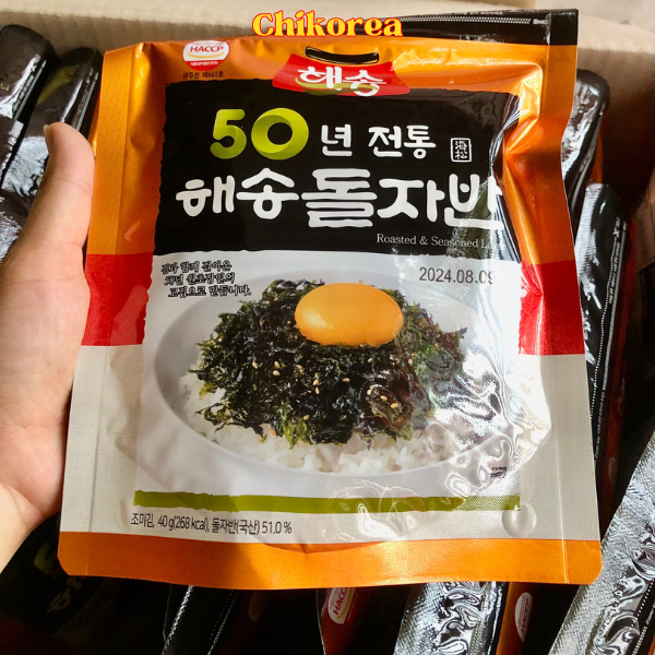 Rong biển rắc cơm giòn trộn gia vị Haesong Hàn quốc chính hãng, Gói 40g ...