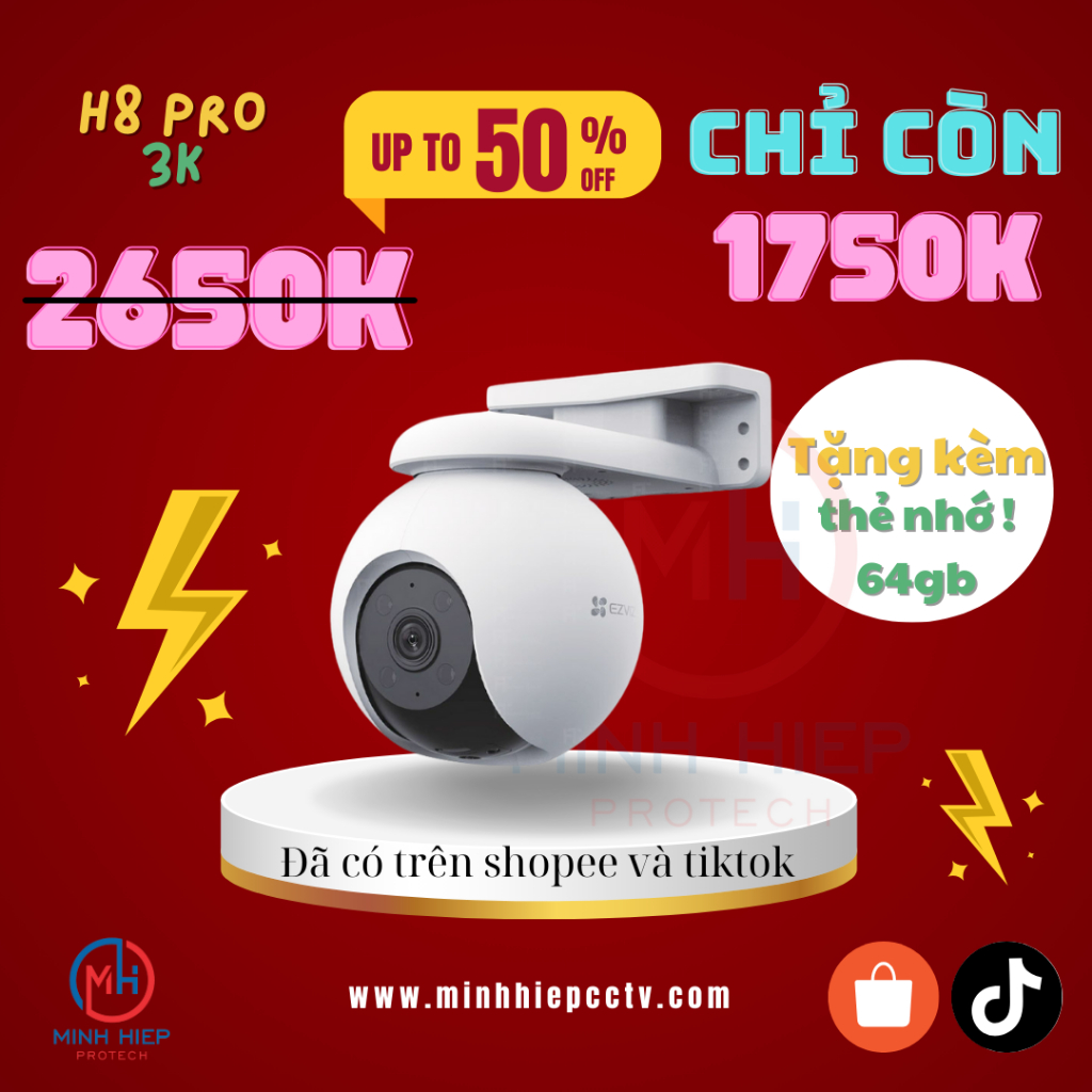 Camera wifi thông minh H8 Pro độ phân giải 3K siêu nét || Ezviz H8 Pro | Shopee Việt Nam