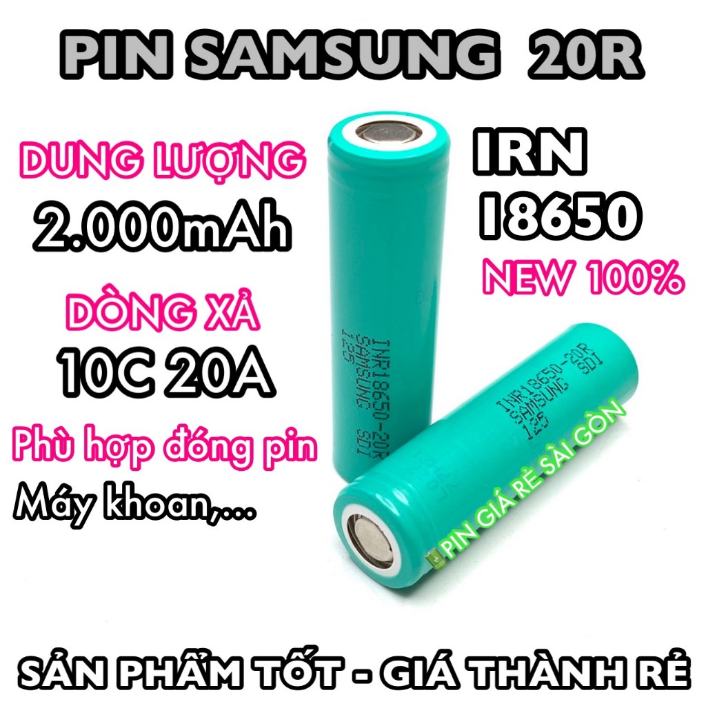 [New] Pin EVE 20P IRN18650 DL 2000mAh, xả 10C 20A mới (PGRSG) | Shopee ...