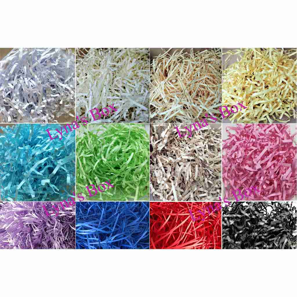 [1Kg, 500gram, 200gram] Giấy rơm lót hộp quà, nhiều màu sắc, sợi rơm ...