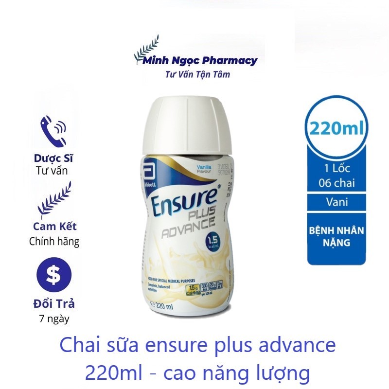 Chai sữa ensure plus advance 220ml - cao năng lượng | Shopee Việt Nam