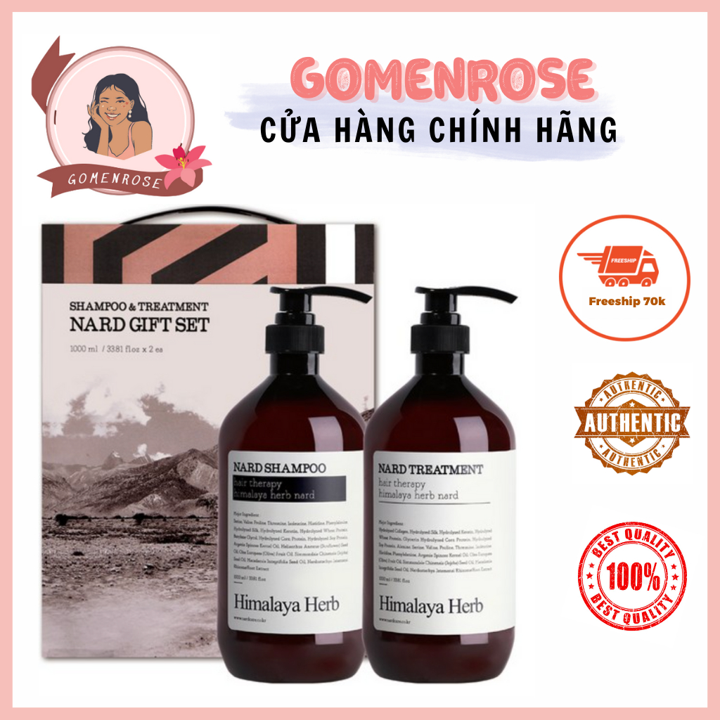 [AUTHENTIC 100%] Set dầu gội xả kích thích mọc tóc dài,dày ngăn rụng tóc số 1 Hàn Quốc Nard ...