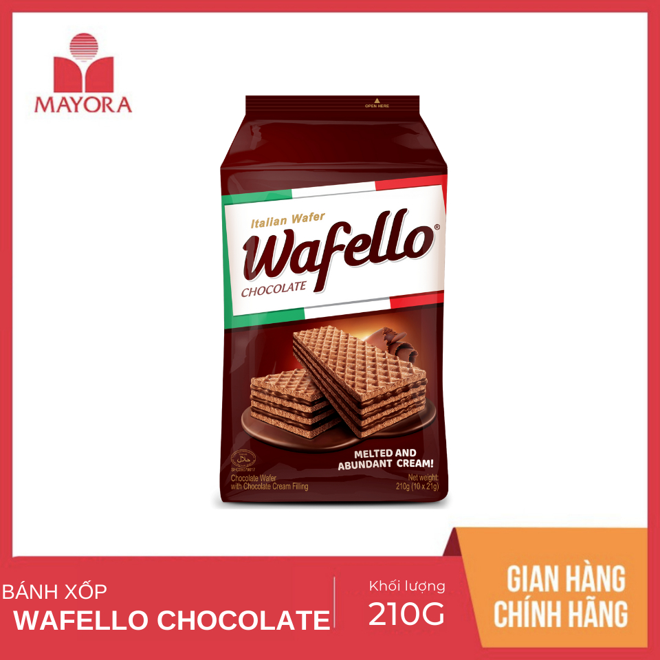 BÁNH XỐP WAFELLO CHOCOLATE 210G | Shopee Việt Nam