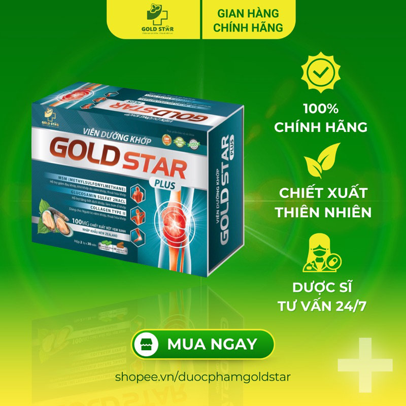 Viên Uống Dưỡng Khớp GOLD STAR PLUS, Giảm Đau Xương Khớp, Tăng Tiết ...