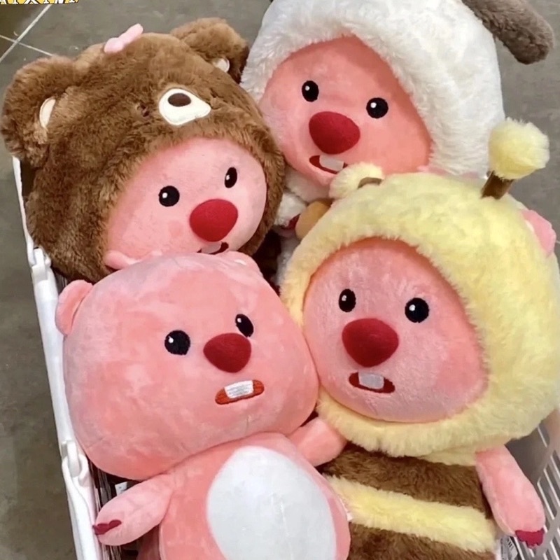 SET Gấu Bông Hải Ly Loopy Cosplay Ong vàng, Gấu trúc, Gấu nâu, Chó ...