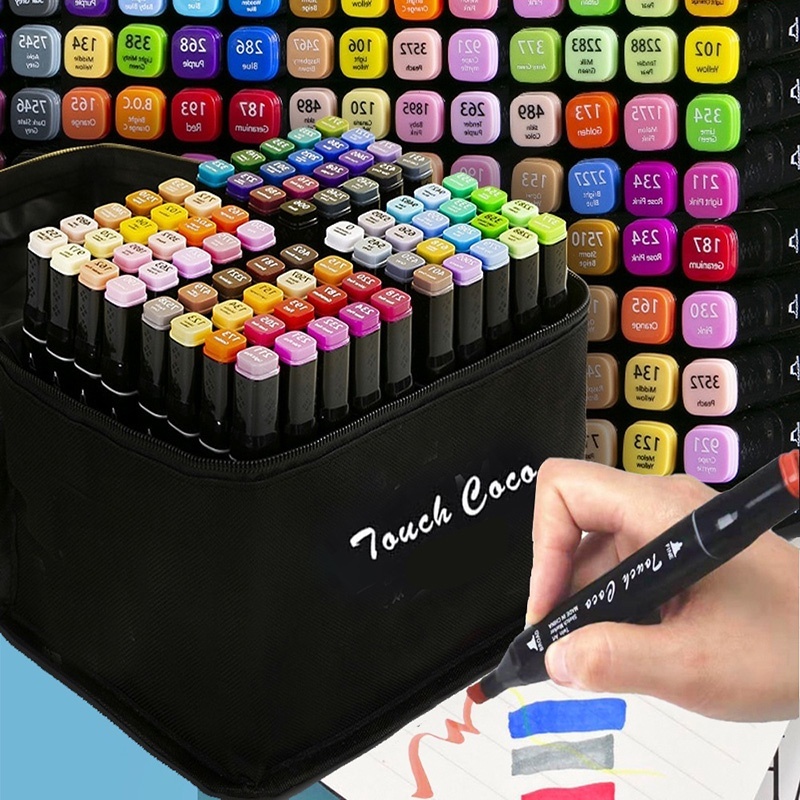48 Cây Bút màu Marker Lalunavn Touch Cool 2 Đầu tô màu dạ vẽ tranh ...