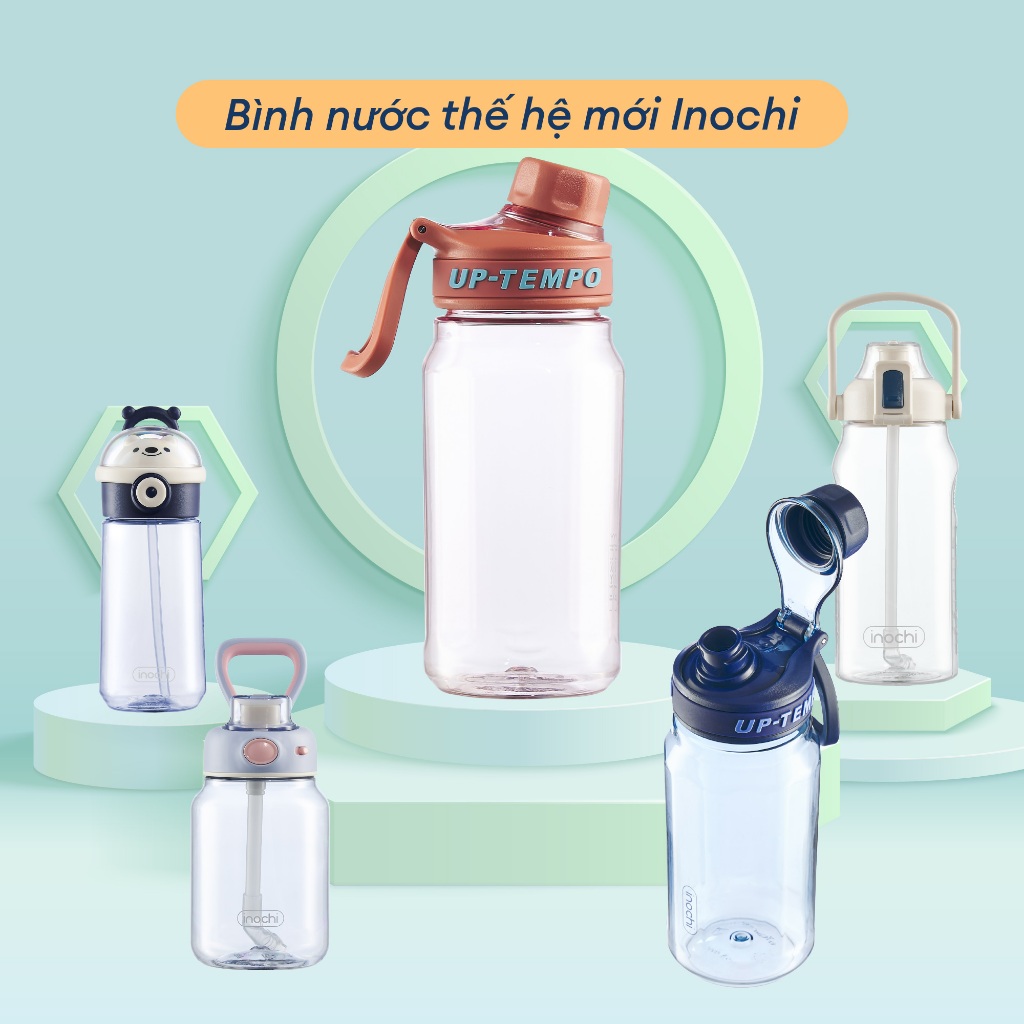 Bình Nước Inochi: Nhựa Tritan An Toàn, Chống Tràn, Dung Tích 480ml ...