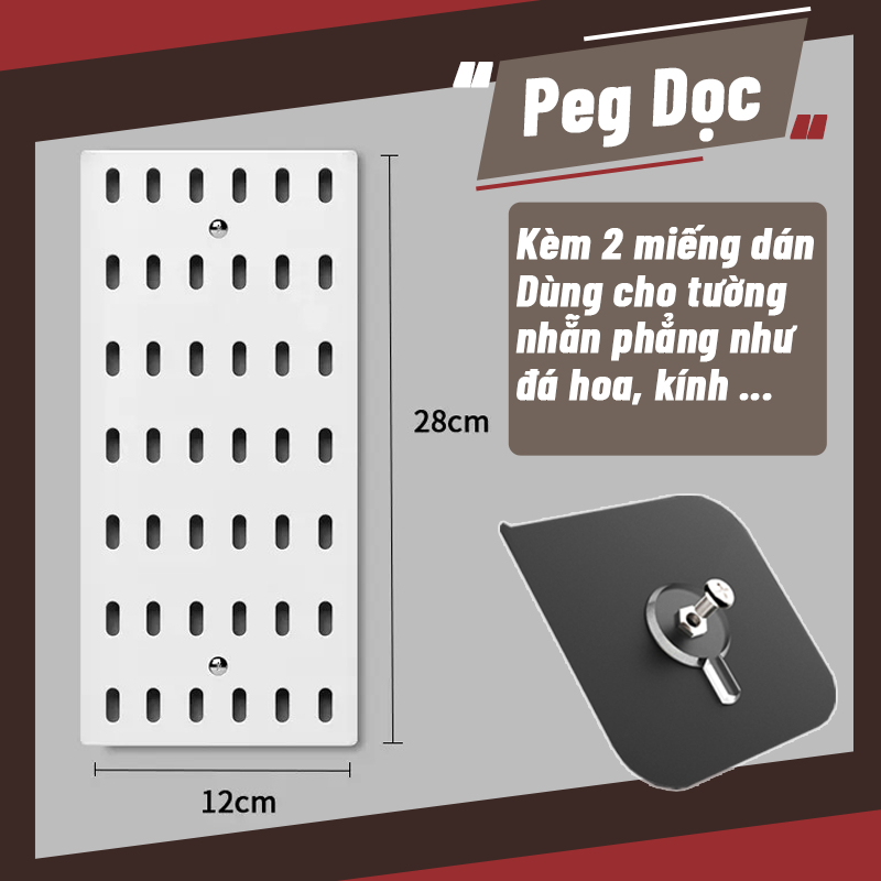 Bảng Pegboard Treo Đồ Gắn Tường,Kệ Decor Để Đồ Bàn Học Setup Bàn Làm ...