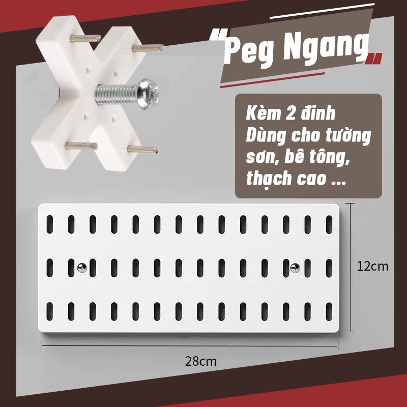 Bảng Pegboard Treo Đồ Gắn Tường,Kệ Decor Để Đồ Bàn Học Setup Bàn Làm ...