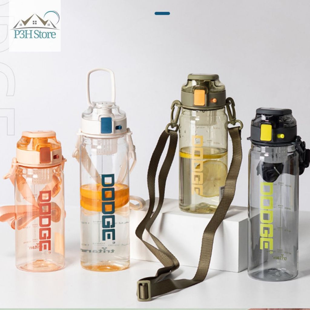 Bình nước nhựa Tritan 550ml/680ml/900ml Dodge có quai xách dây đeo an toàn thực phẩm | Shopee ...