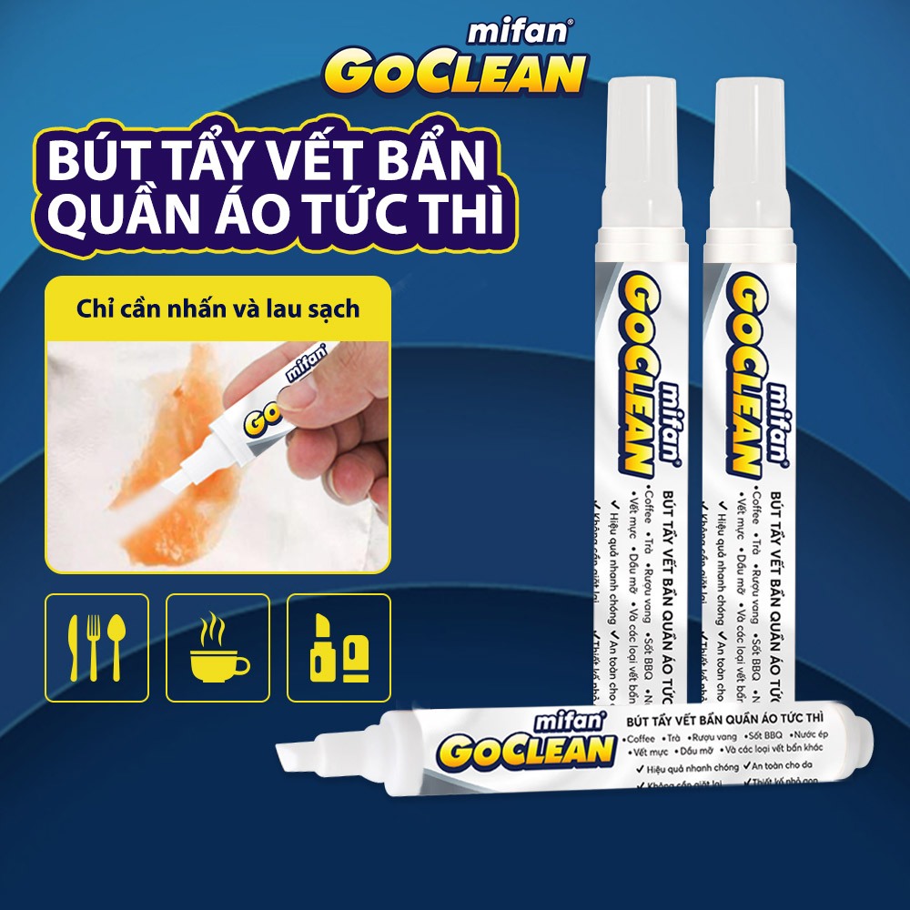 Bút Tẩy Vết Bẩn Quần Áo Tức Thì Mifan GOCLEAN 10ml - Không cần giặt ...
