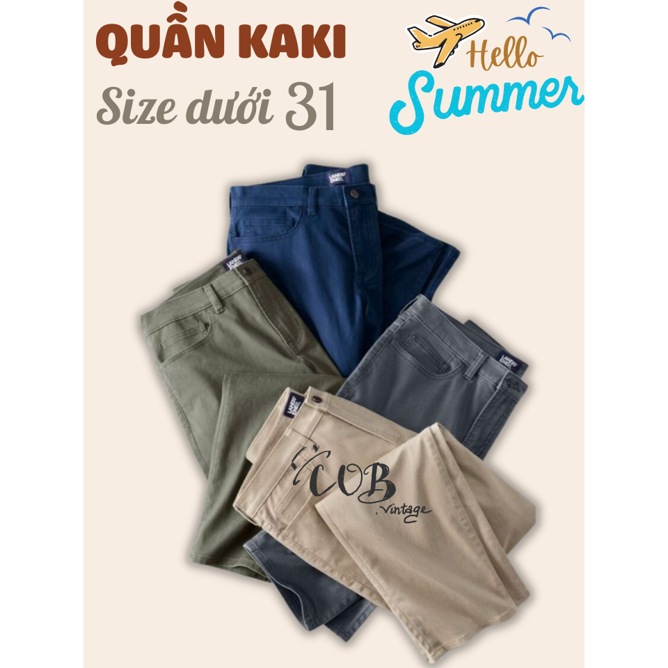 [SIZE DƯỚI 31] Quần kaki, quần vải basic hiệu xịn xò - secondhand (2hand) COB.vintage | Shopee ...