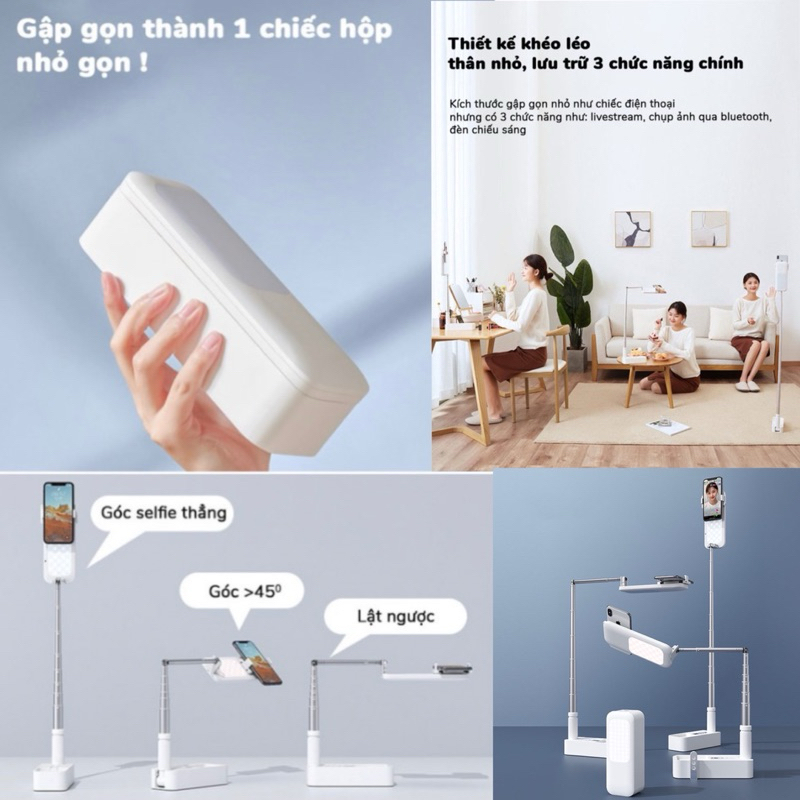 Đèn live stream, đèn quay vlog, đèn selfie quay chụp sản phẩm không dây ...