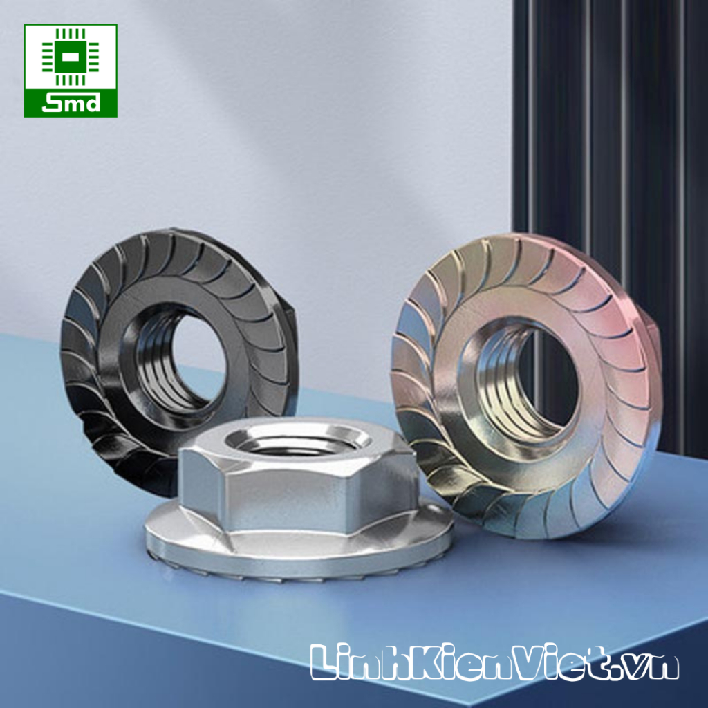 Set 10Pcs - Đai Ốc Tán Liền Long Đền Chống Xoay Inox 304 M2 M3 M4 M5 M6 M8 ecu inox chống rỉ kèm ...