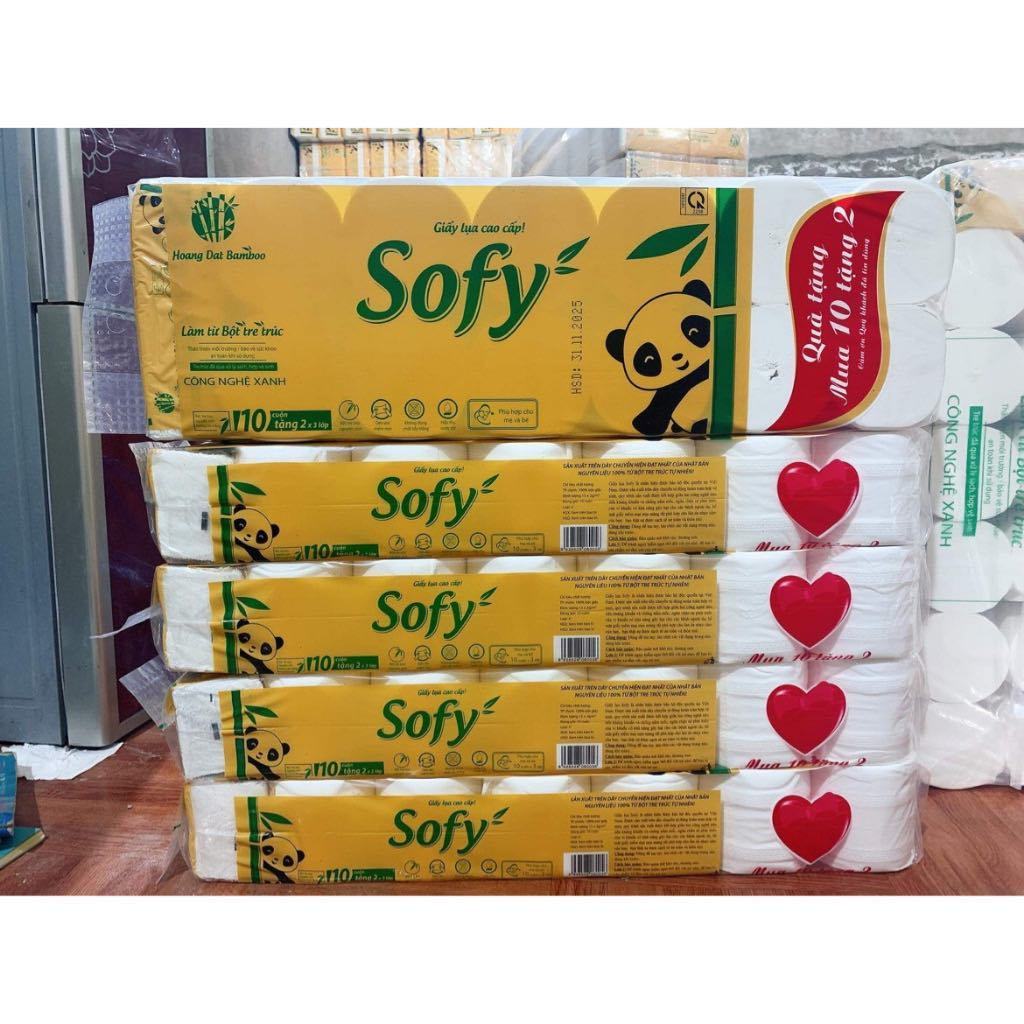 Giấy vệ sinh gấu trúc Sofy 12 cuộn (3 lớp) | Shopee Việt Nam
