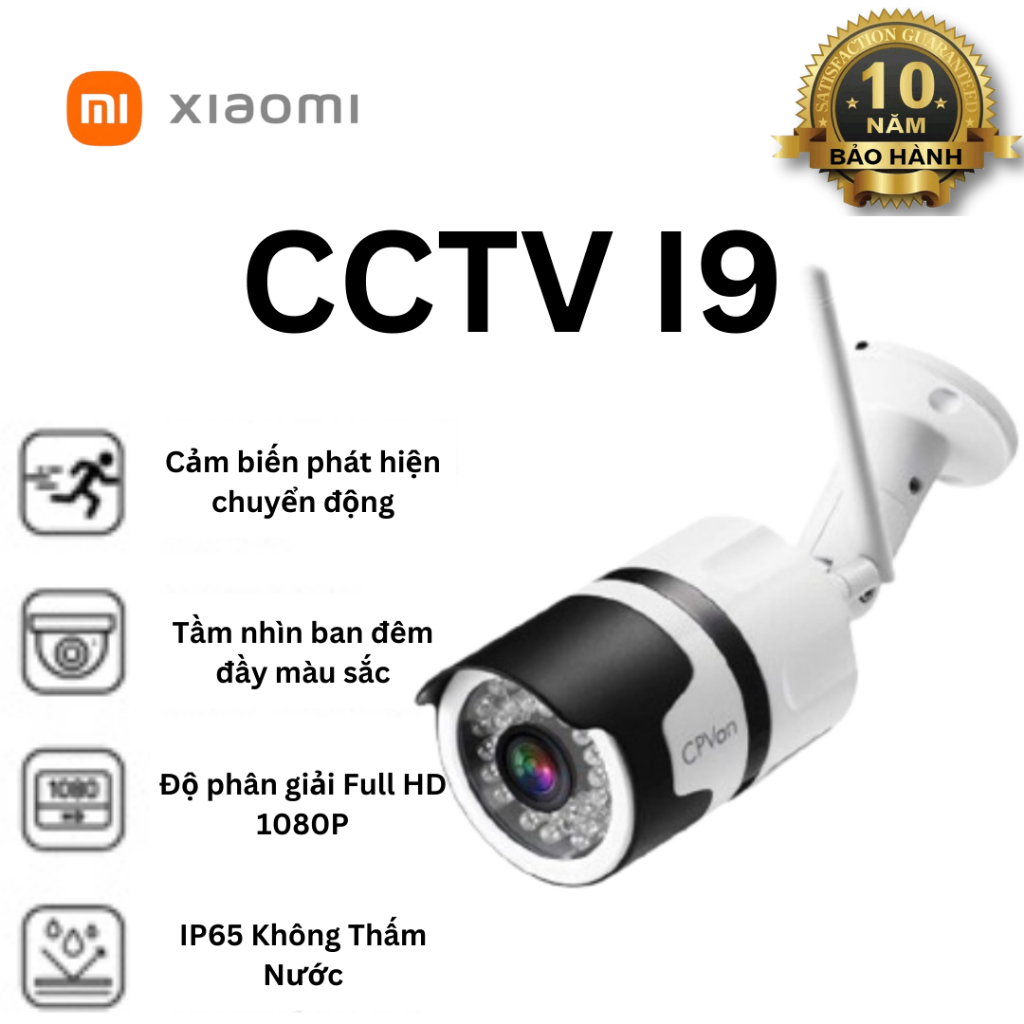 I9 CCTV Camera an ninh IP Wifi ngoài trời Cam 1080P FHD Full Color & IR ...