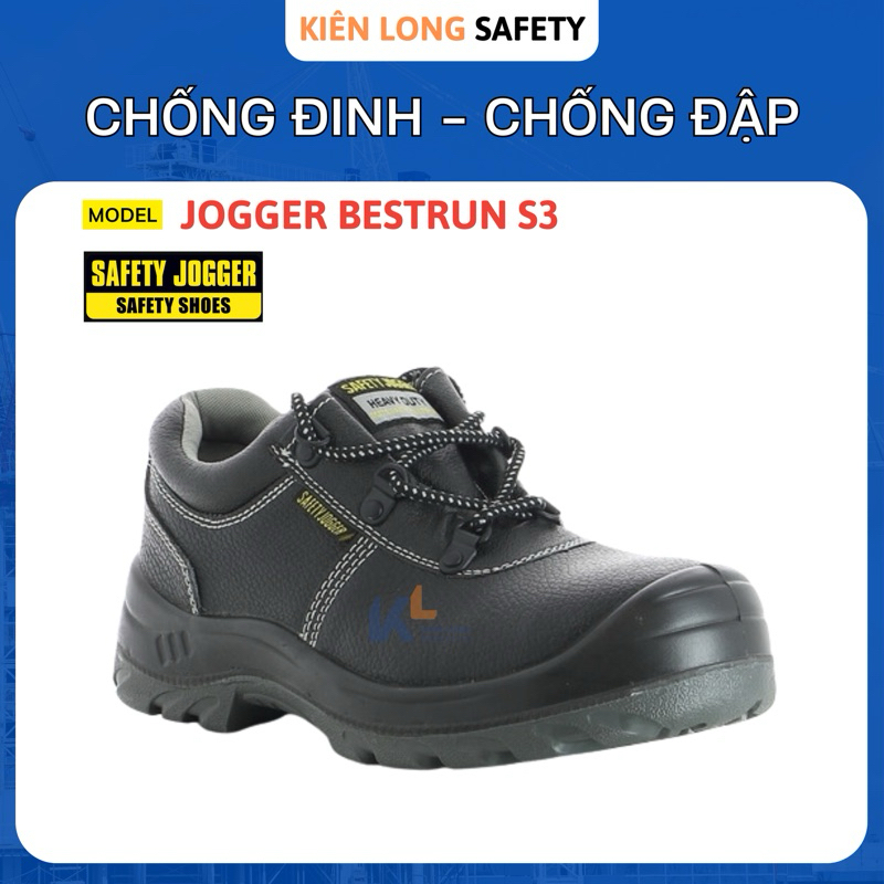 Giày bảo hộ Jogger Bestrun S3 da bò, chống đinh/ trượt, công trình lao ...