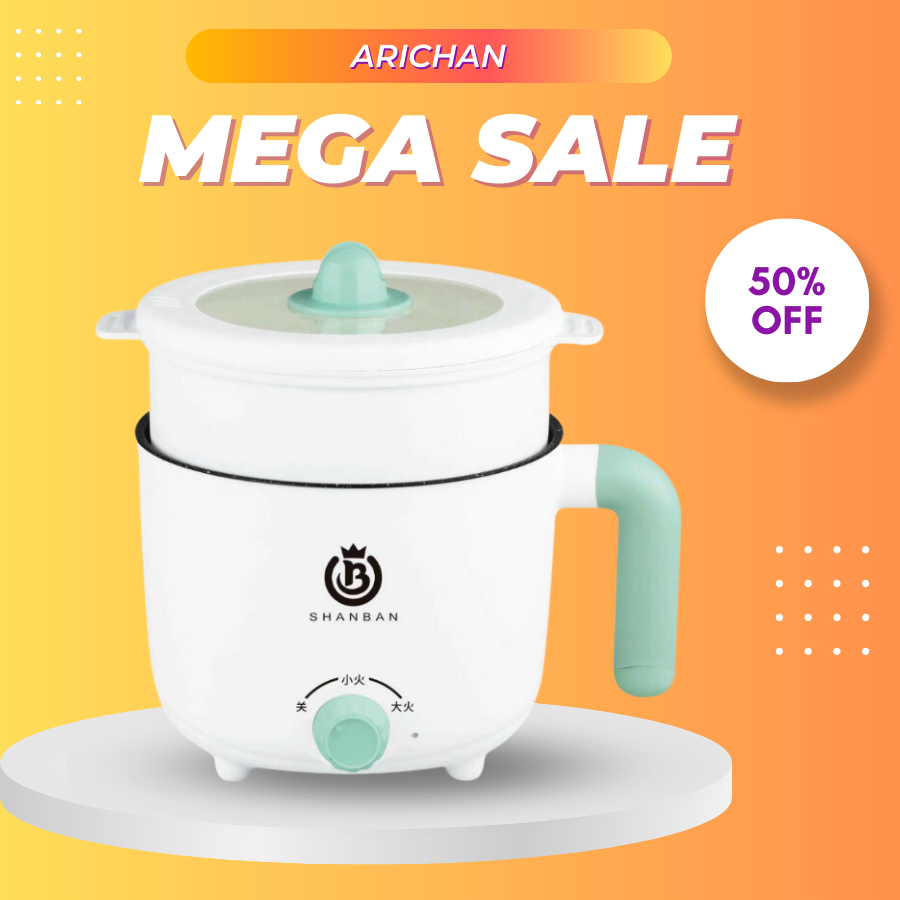 Ca nấu mì Shanban 2 nấc nhiệt 600w đa năng mẫu mới 2023, nồi lẩu điện ...