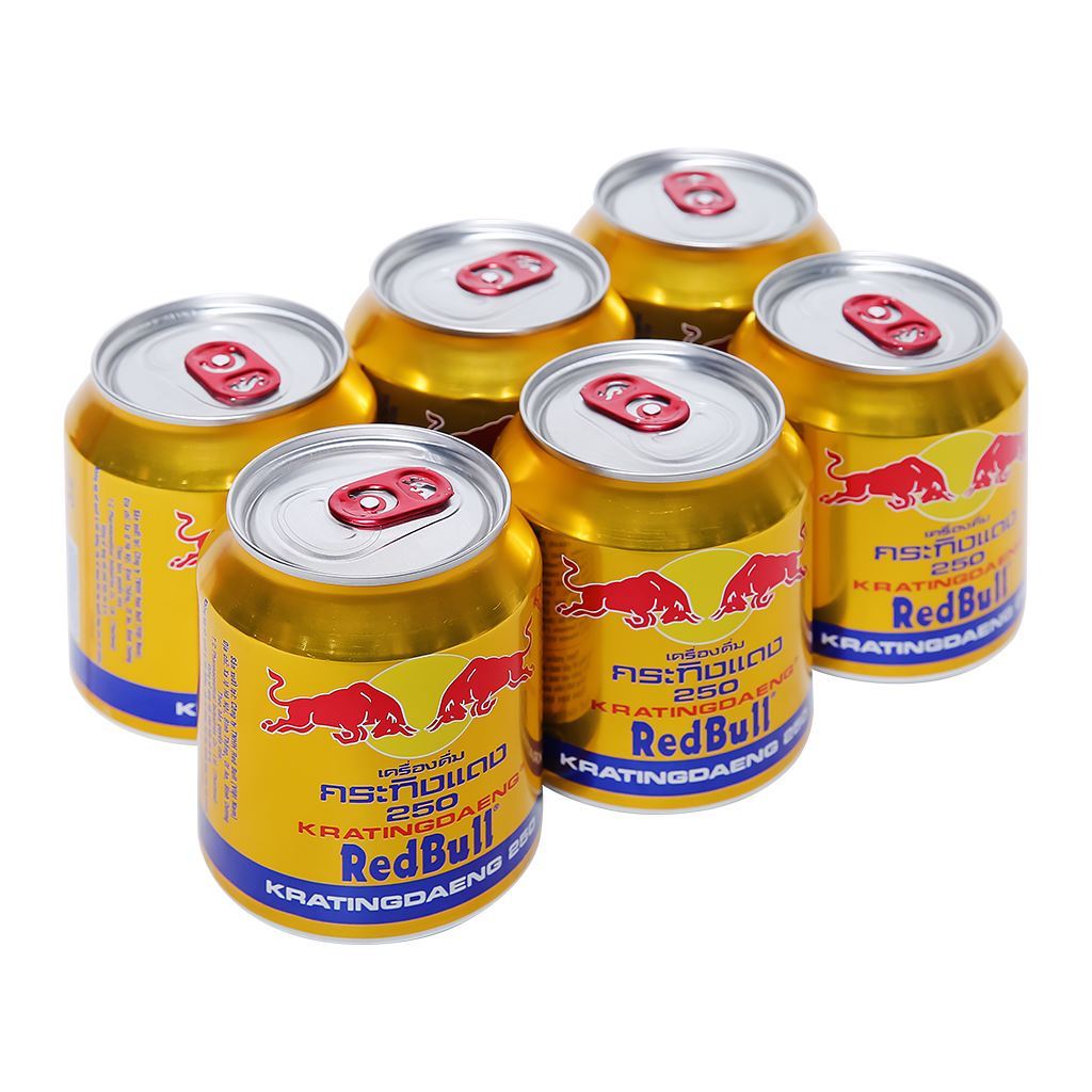 Redbull Nước Tăng Lực Vị Truyền Thống 250ml x 6 Lon - Sản Xuất Tại Nhà ...