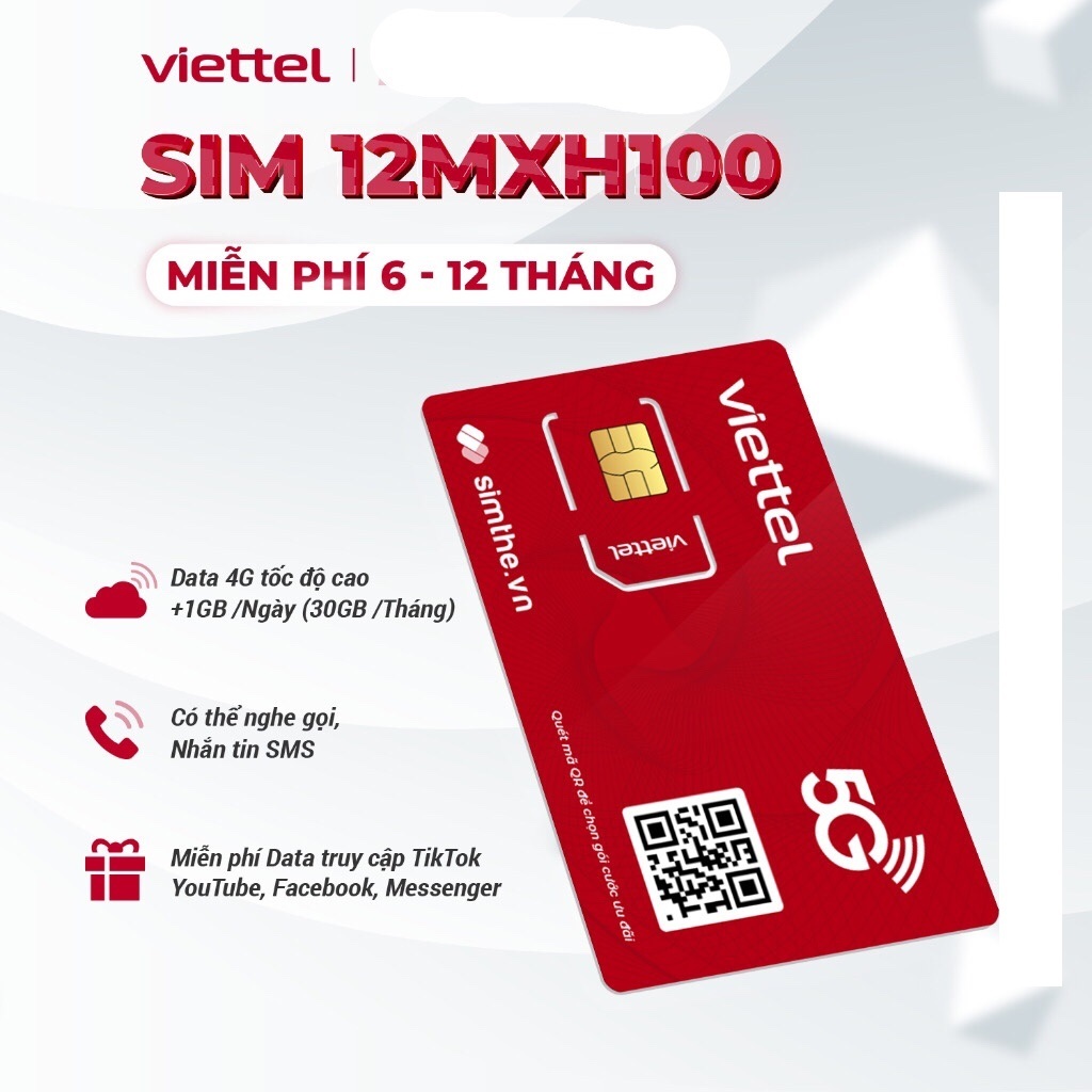 [ SIM 1 NĂM ] SIM VIETTEL 4G MIỄN PHÍ TRỌN GÓI 12 THÁNG KHÔNG GIỚI HẠN ...