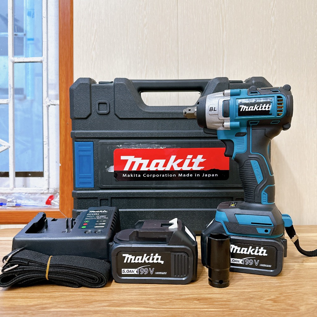 Máy Siết Bulong 20V 380N.m - Vặn Ốc Chân Pin Makita-Không Chổi Than-Tặng Đầu Bulong 2 trong 1 ...