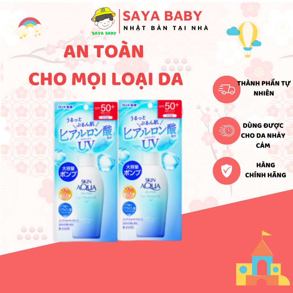 Kem chống nắng sữa skin aqua UV Super Moisture Gel 110g, kcn kiềm dầu ...