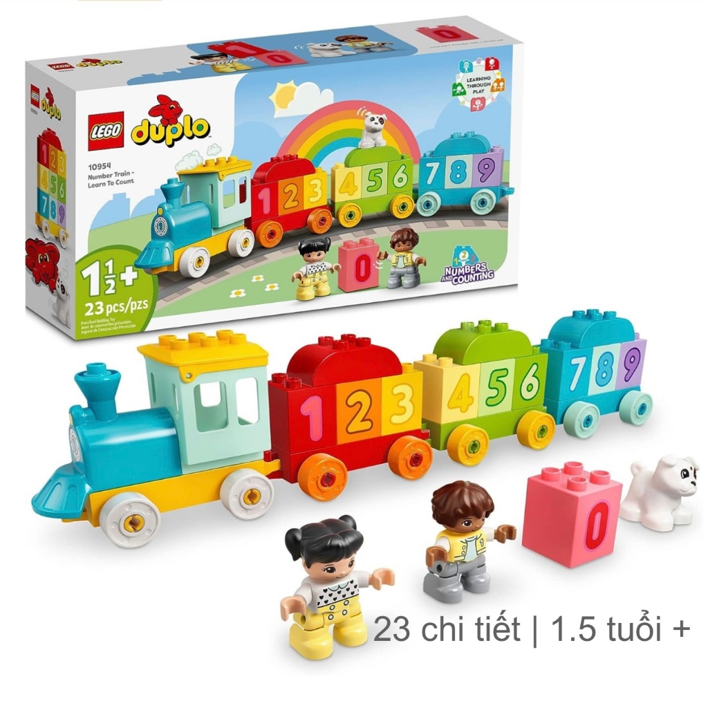 Lego Duplo 10954 chính hãng Tàu lửa số học ( Đồ chơi xếp hình - Do choi ...