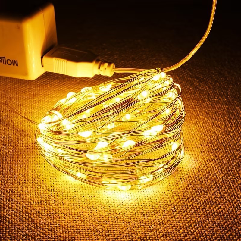 Dây đèn led trang trí fairylight đom đóm cắm USB dài 1m-2m-3m-5m-10m-20m-30m | Shopee Việt Nam