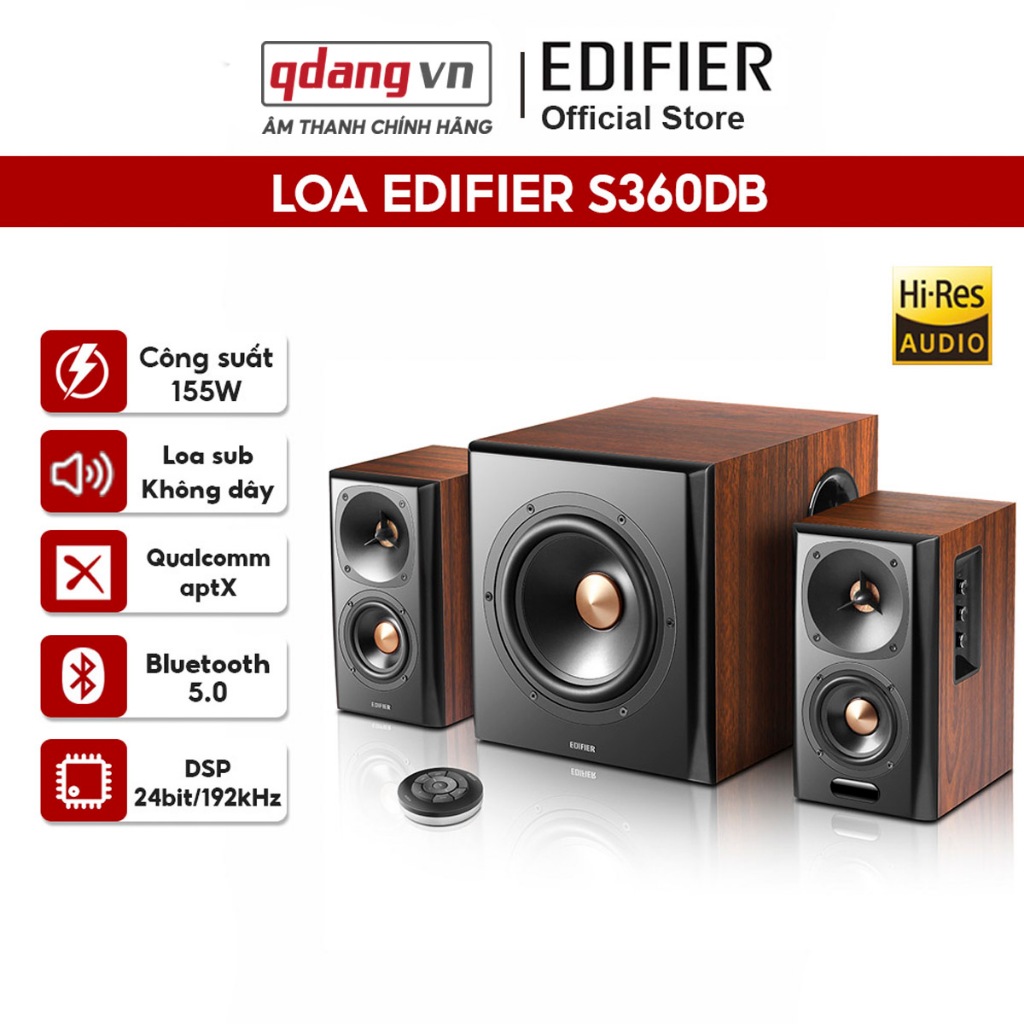 Loa Edifier S360DB FLAGSHIP 2.1, planar treble, HiRes Audio, subwoofer ...