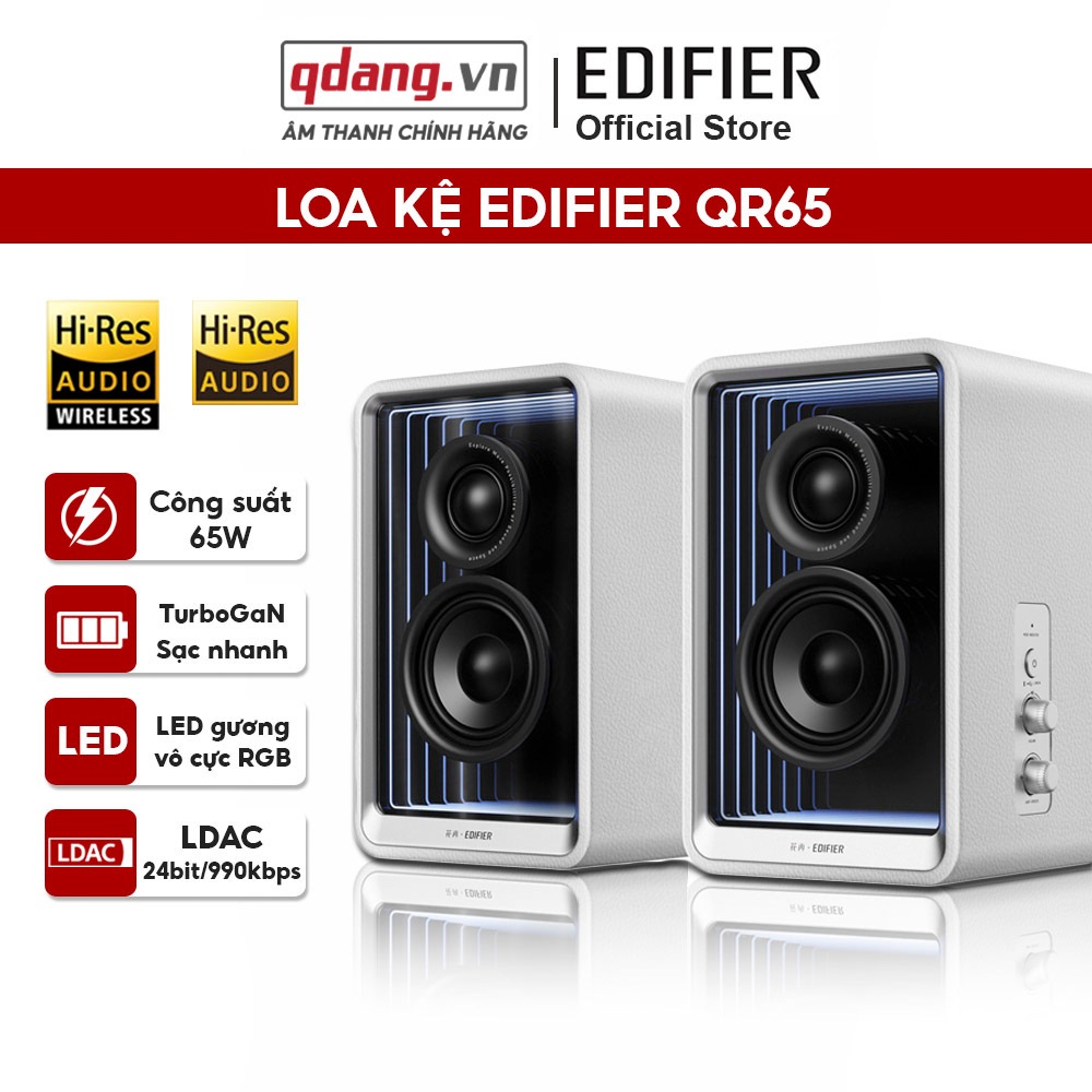 Loa EDIFIER QR65 | Loa Bluetooth để bàn LED RGB Kiểm âm, nghe nhạc ...