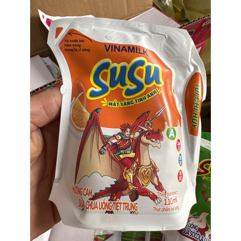 Túi Sữa Kun - Su Su- Nu Vi Cam Dâu, Socola, Ổi, Nho, Cam 110ml | Shopee ...