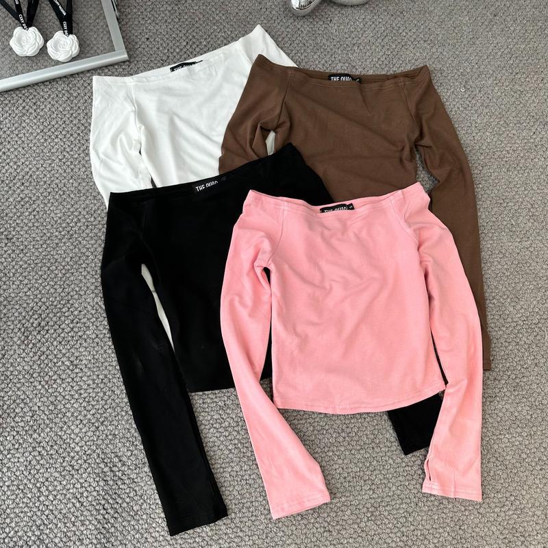 THE QUAO - Áo Trể Vai Tay Dài Xỏ Ngón R0603_346 | Shopee Việt Nam