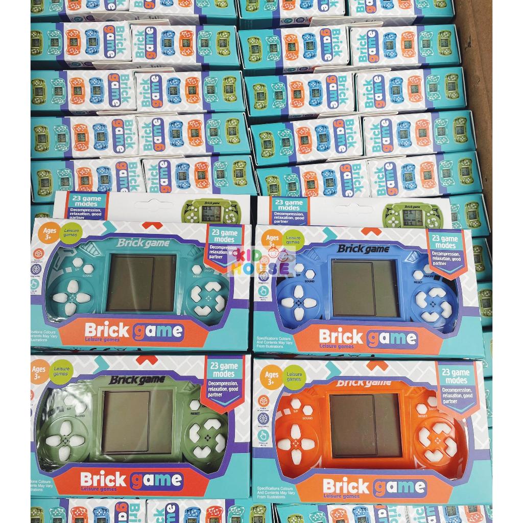 (Kèm pin) Máy bấm điện tử xếp gạch cầm tay, máy chơi game cầm tay xếp ...