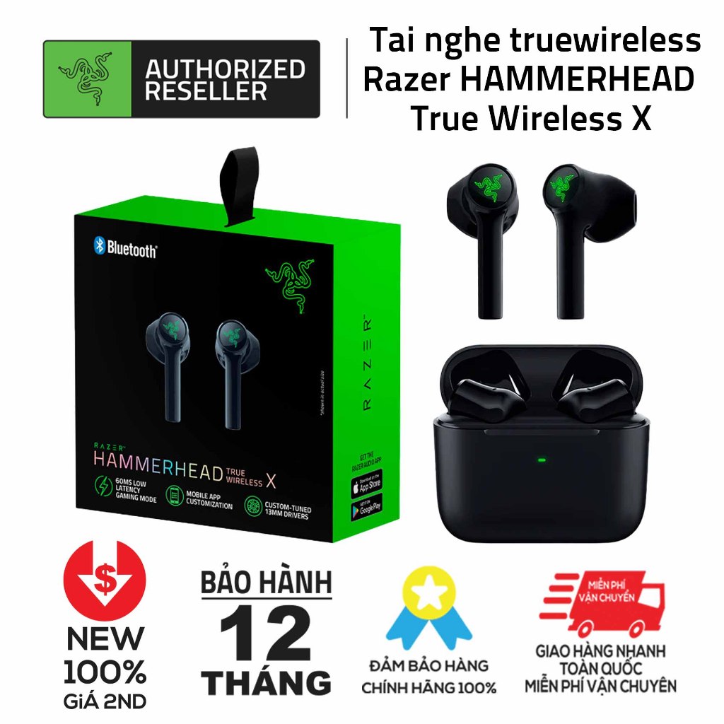 Tai nghe true wireless Razer Hammerhead Truewireless X - Hàng chính ...