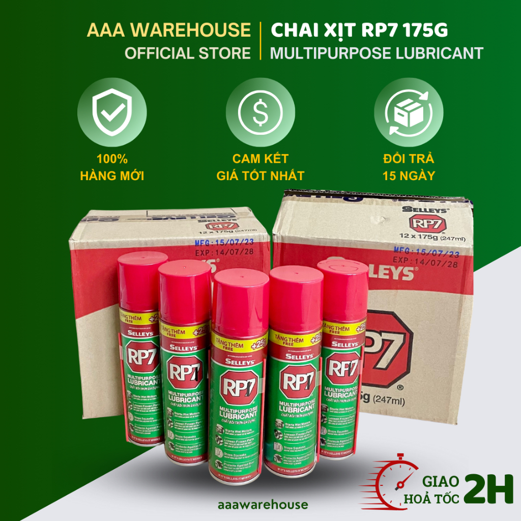RP7 (Loại 1) Chai xịt chống gỉ sét RP7 Chính hãng 150g 175g (giá 1 chai ...