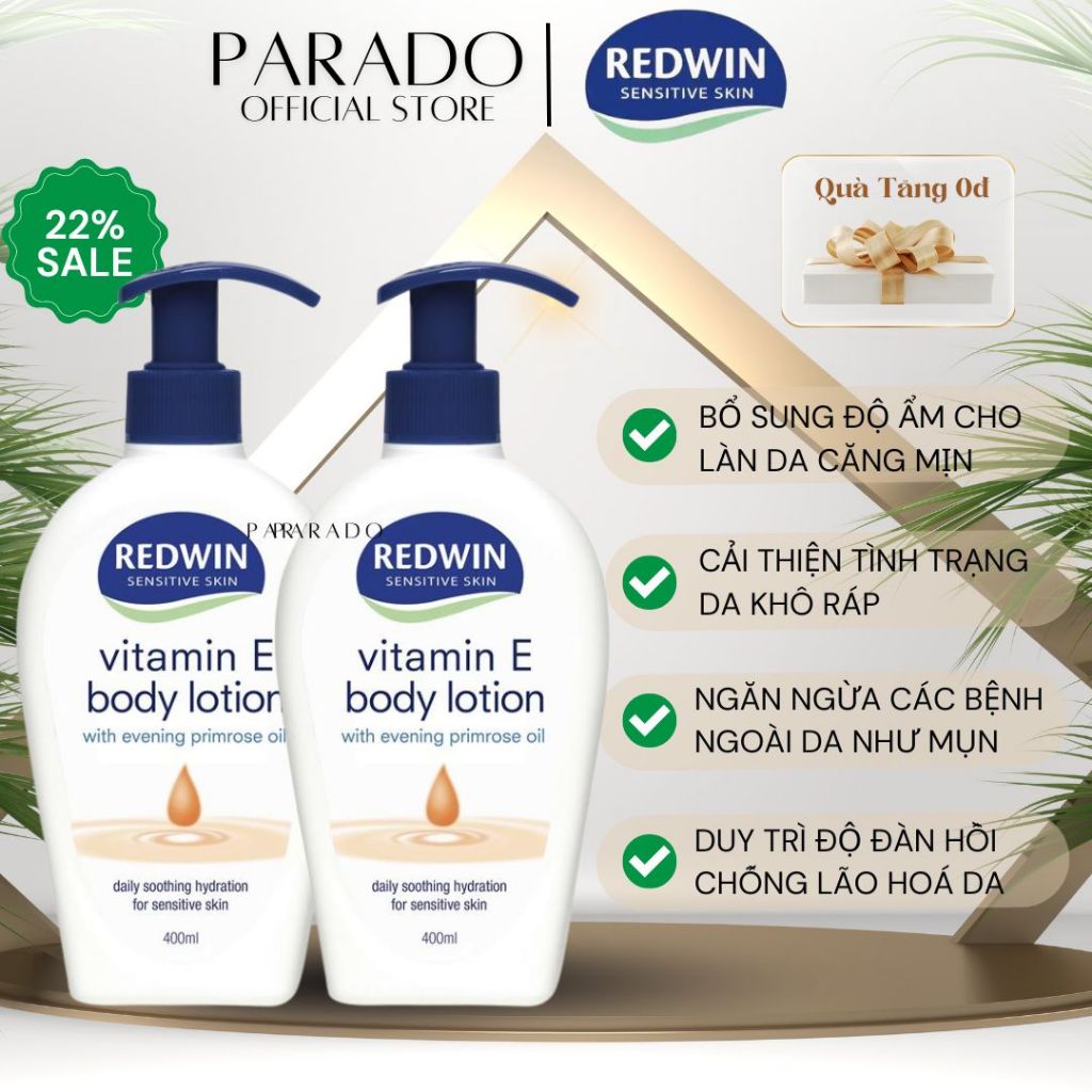 Sữa Dưỡng Thể Redwin Vitamin E Sensitive Skin Body Lotion Úc - Chai ...