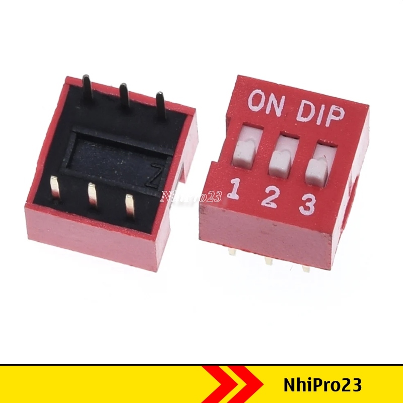 Công tắc gạt bit màu đỏ các loại swich gạt chọn bit các loại 2P 3P 4P 5P 6P 8P DIP Switch ...