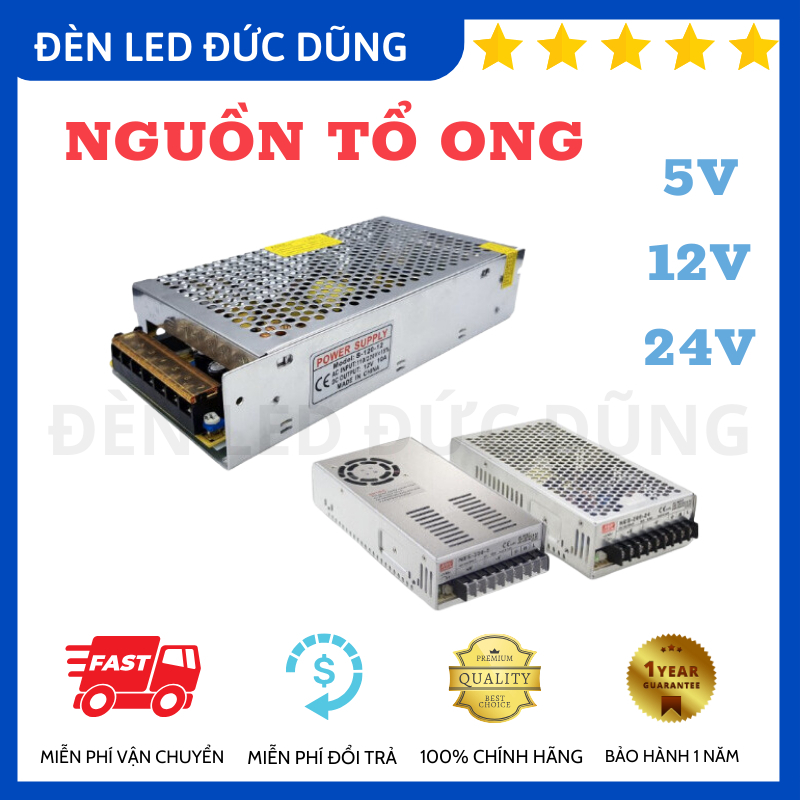 NGUỒN TỔ ONG 12V 5A 10A 15A 20A 30A 40A 50A - Hàng Mới 100% - 20A trở lên có quạt tản nhiệt ...