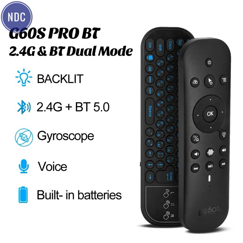 [HCM]Chuột Bay Bàn Phím Bluetooth G60s Pro BT Pin Sạc, Led Nền, Bàn Di ...