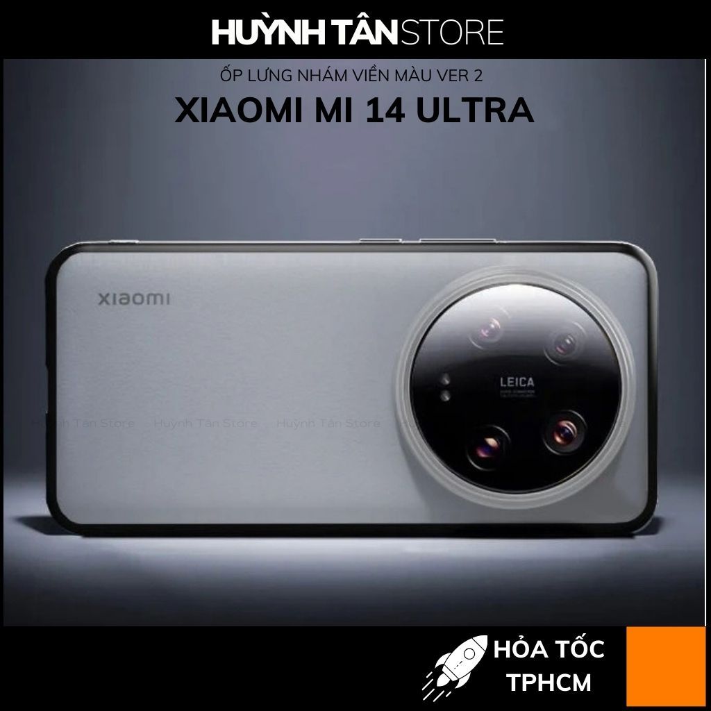 Ốp lưng xiaomi mi 14 ultra chống sốc chống vân tay NHÁM VIỀN MÀU VER 2 ...